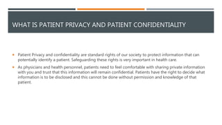 Patient Privacy and Safety in Healthcare | PPTX