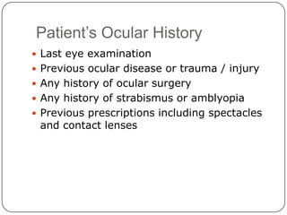 Patient profile and case History | PPTX