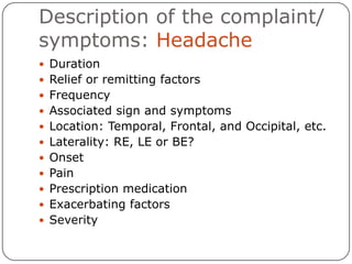 Patient profile and case History | PPTX