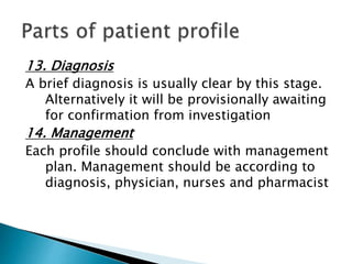 Patient profile (Taking & Components) | PPTX