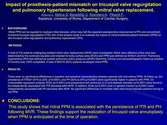 Patient prosthesis mismatch | PPTX