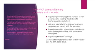 Patient protection and affordable care act | PPTX