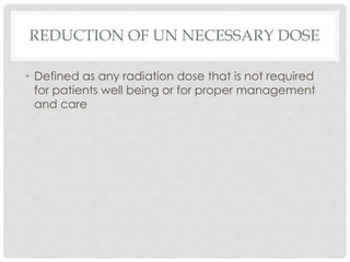 Patient radiation dose management | PPTX