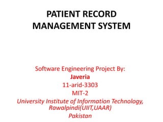 Patient record management system(s.e. diagrams) | PPTX