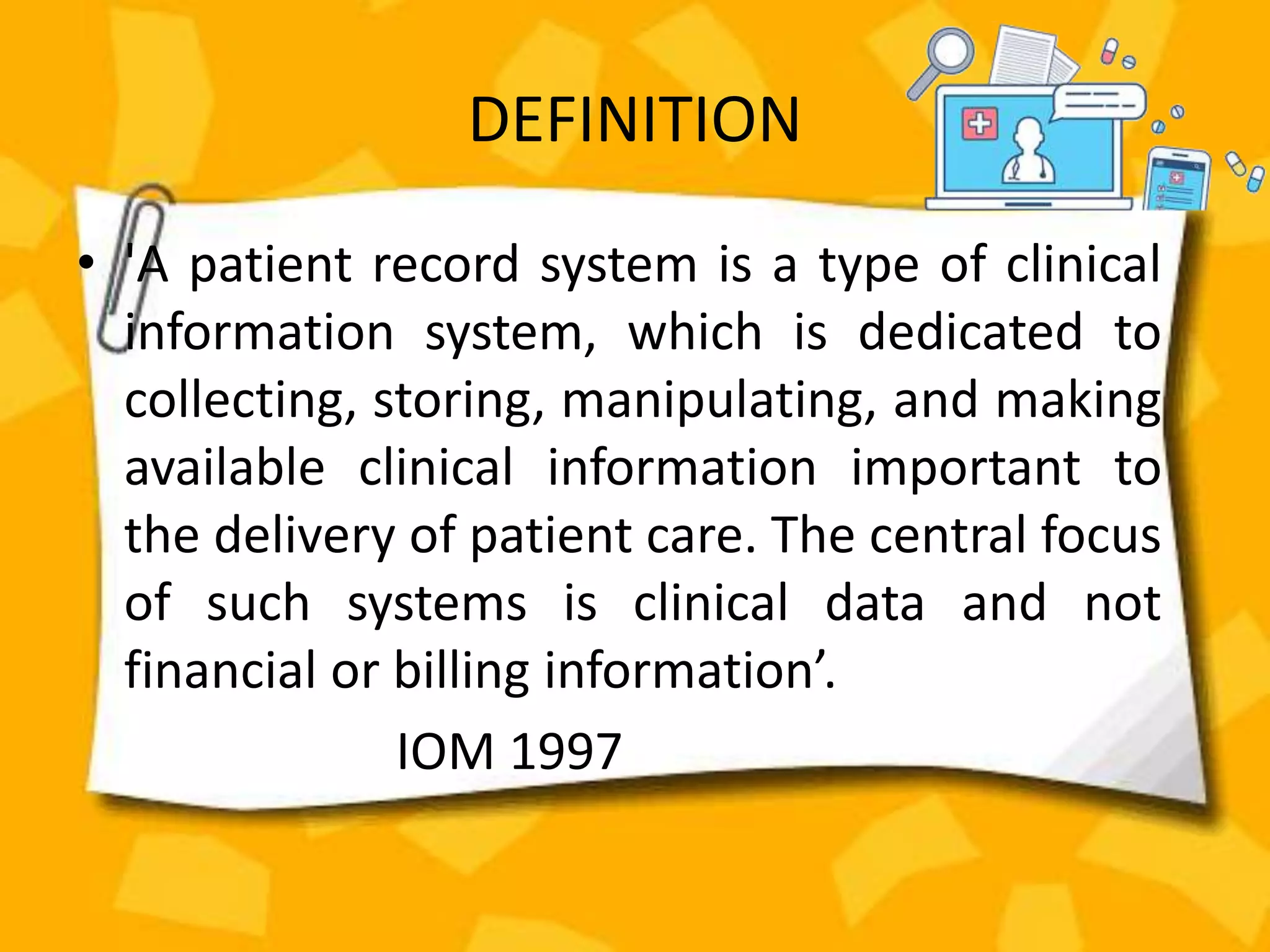 Patient record system | PPTX