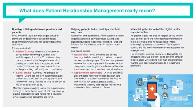 Patient relationship management | PPTX