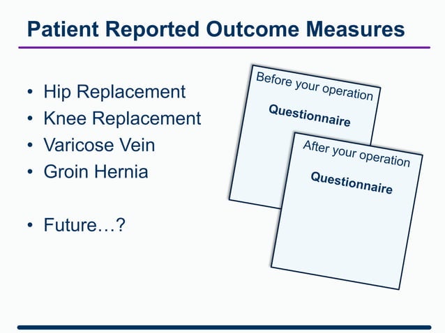 HSCIC: Patient Reported Outcome Measures (PROMS) | PPTX | Surgery ...