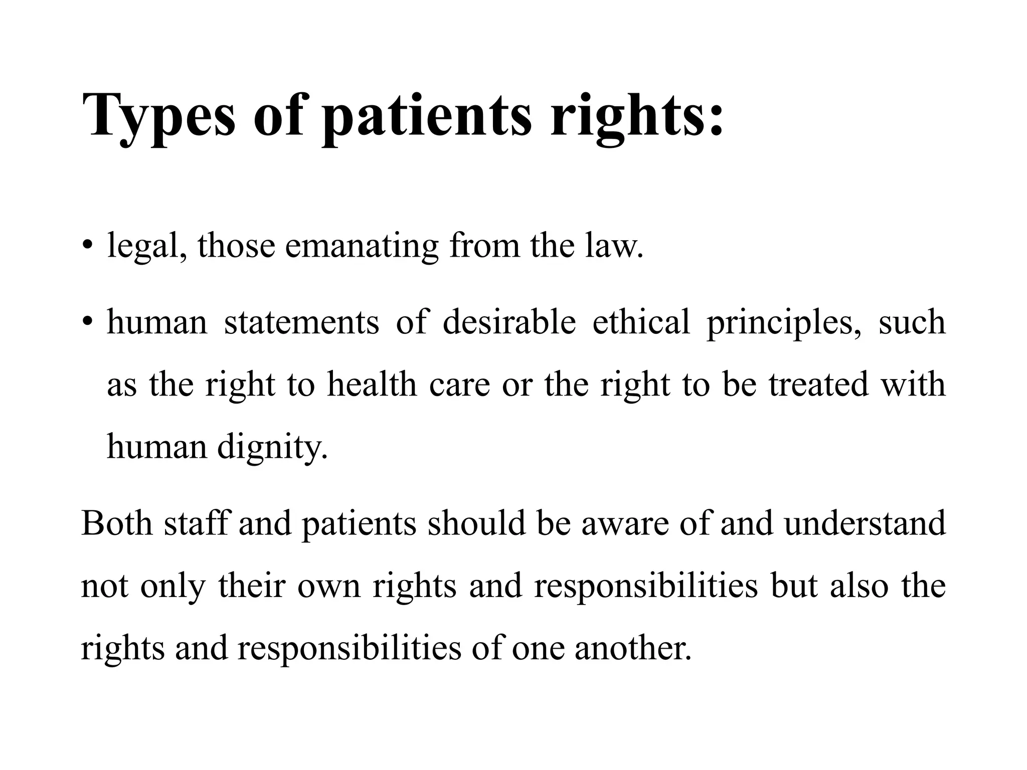 Patient rights and responsibilities (Healthcare) | PDF