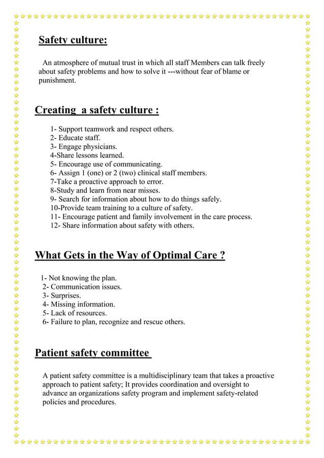Patient safety | DOCX
