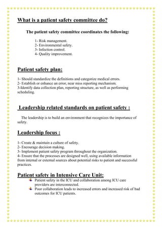 Patient safety | DOCX
