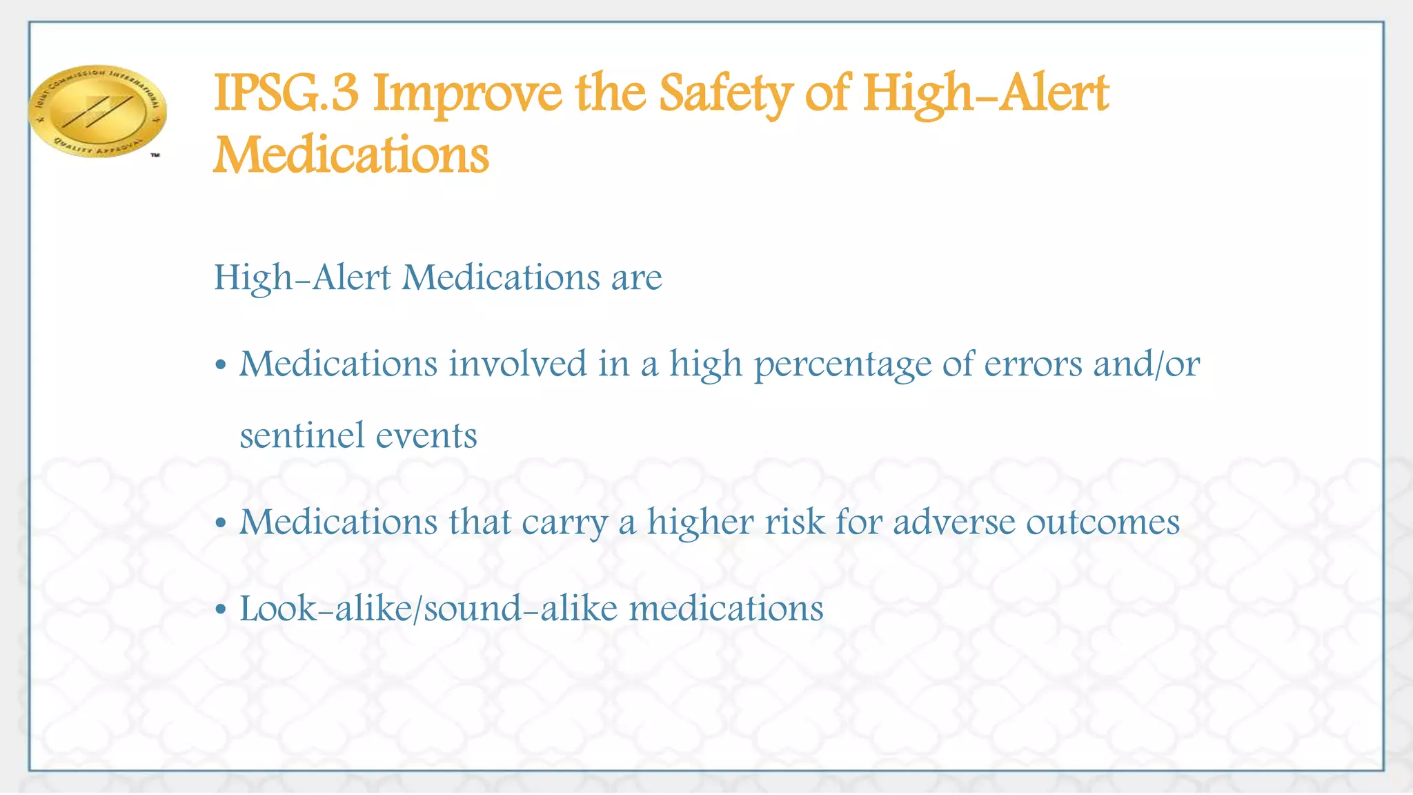 Patient Safety and IPSG | PPTX