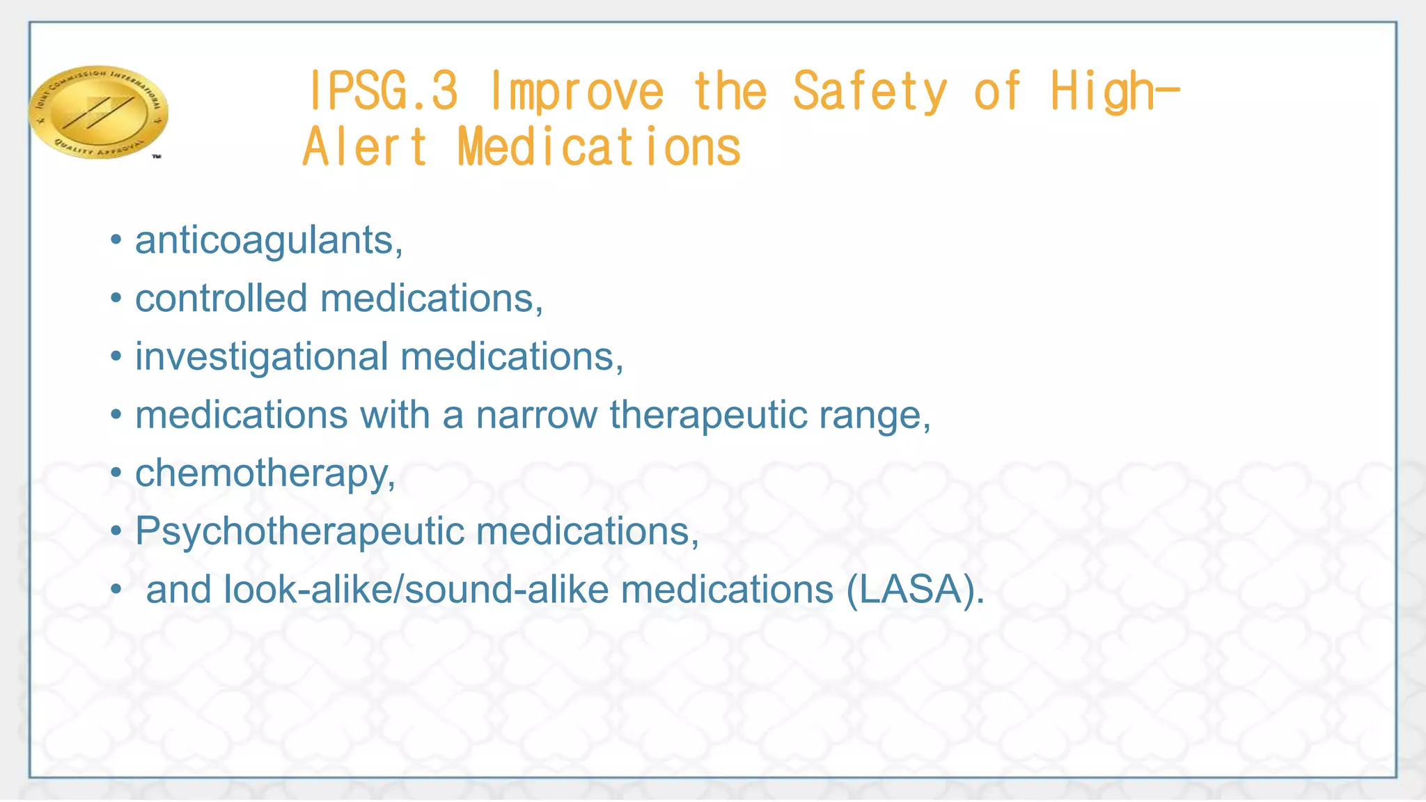 Patient Safety and IPSG | PPTX