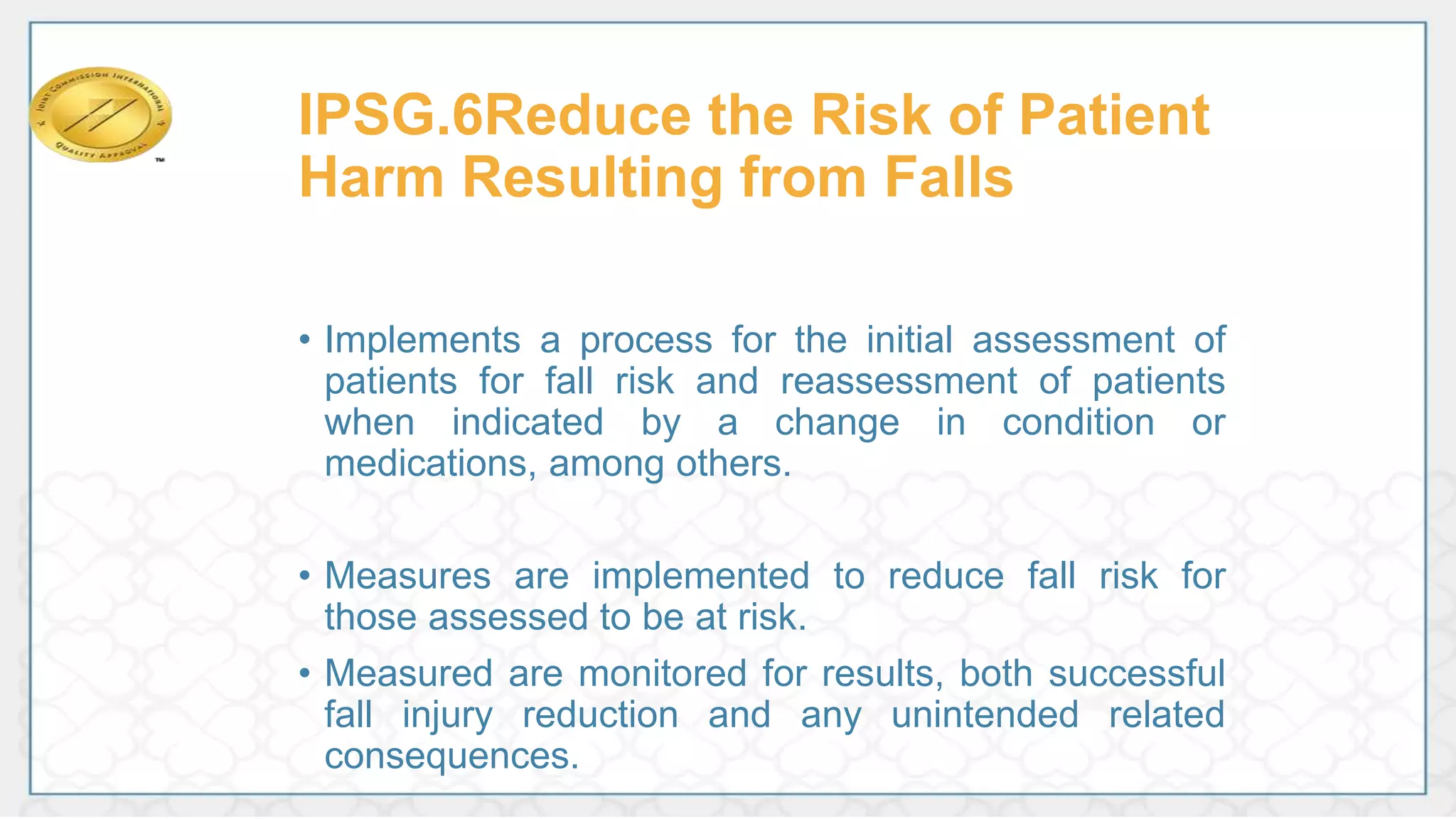 Patient Safety and IPSG | PPTX