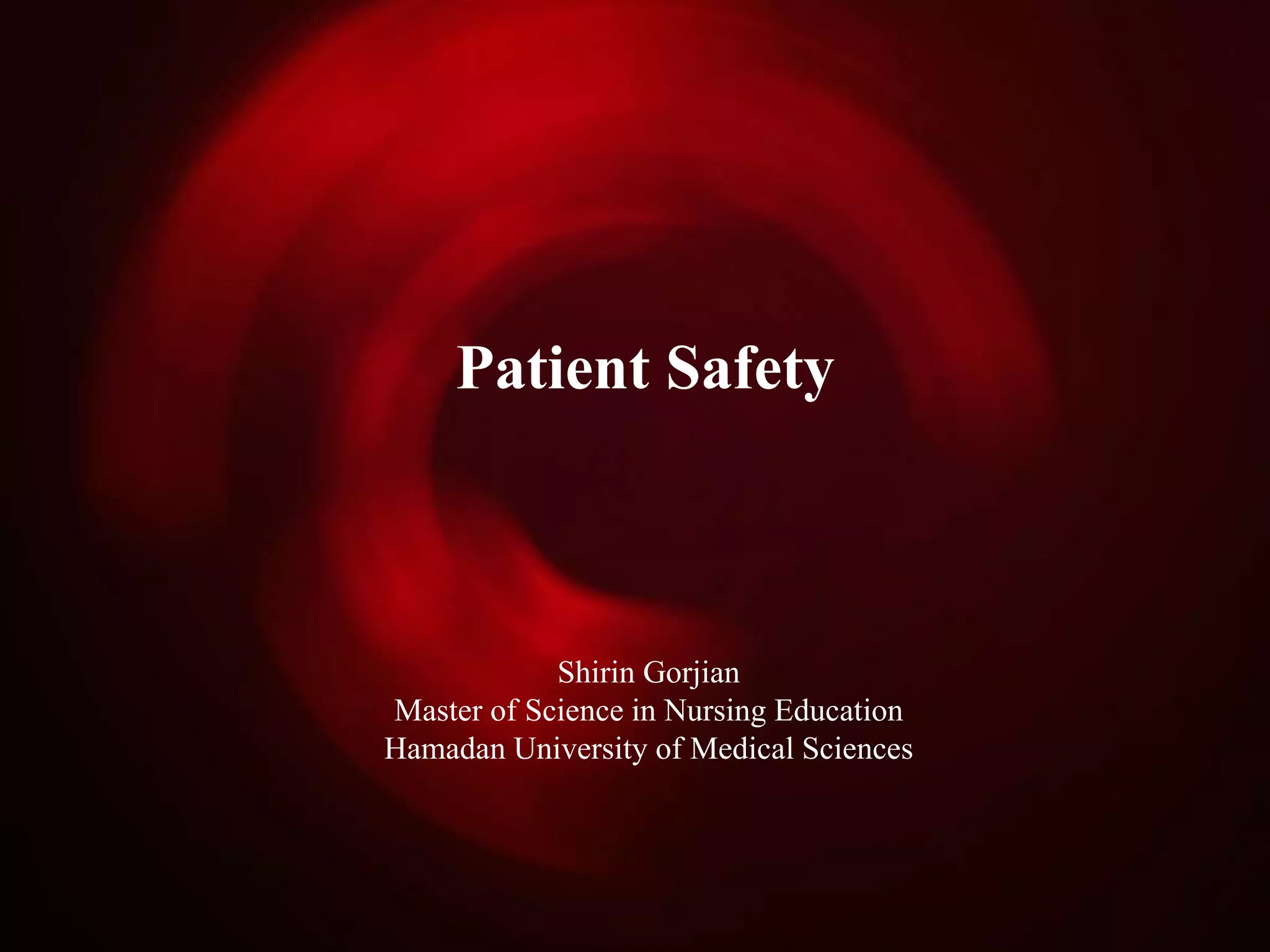 Patient Safety Presentation | PPTX