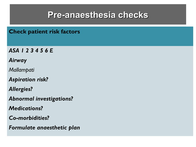 Patient safety During Anesthesia | PPT | Lung and Respiratory Health ...