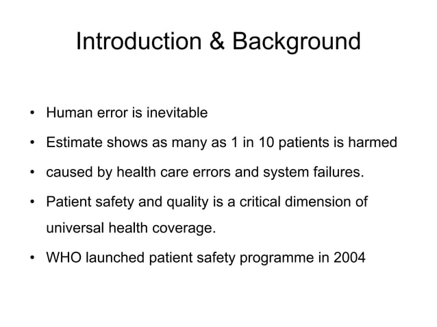 patient safety final PPT on patient safety | PPT | Free Download