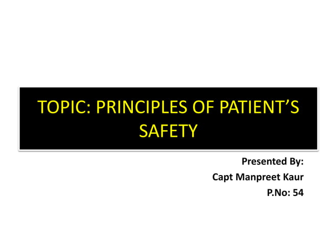 patient safety final PPT on patient safety | PPTX