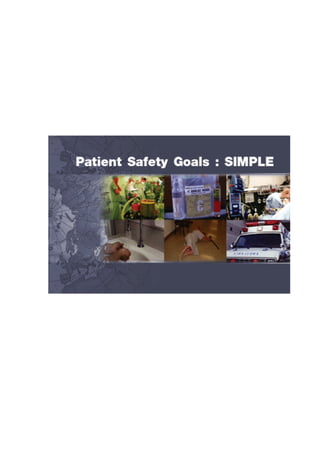 Patient safety goals SIMPLE | PDF
