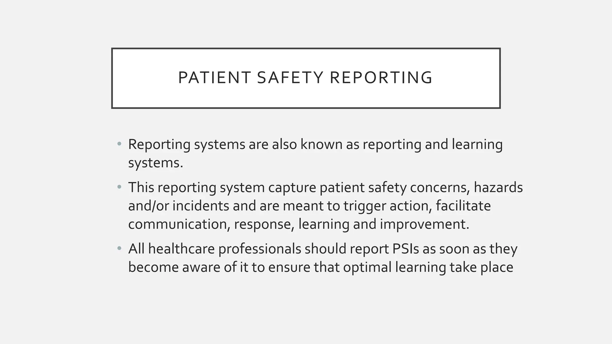 Patient Safety Incidents & Reporting by Dr. KD Dele | PPTX