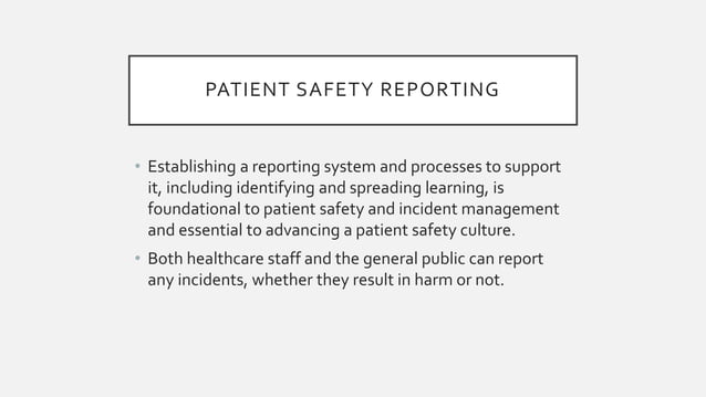 Patient Safety Incidents & Reporting by Dr. KD Dele | PPTX