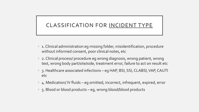 Patient Safety Incidents & Reporting by Dr. KD Dele | PPTX