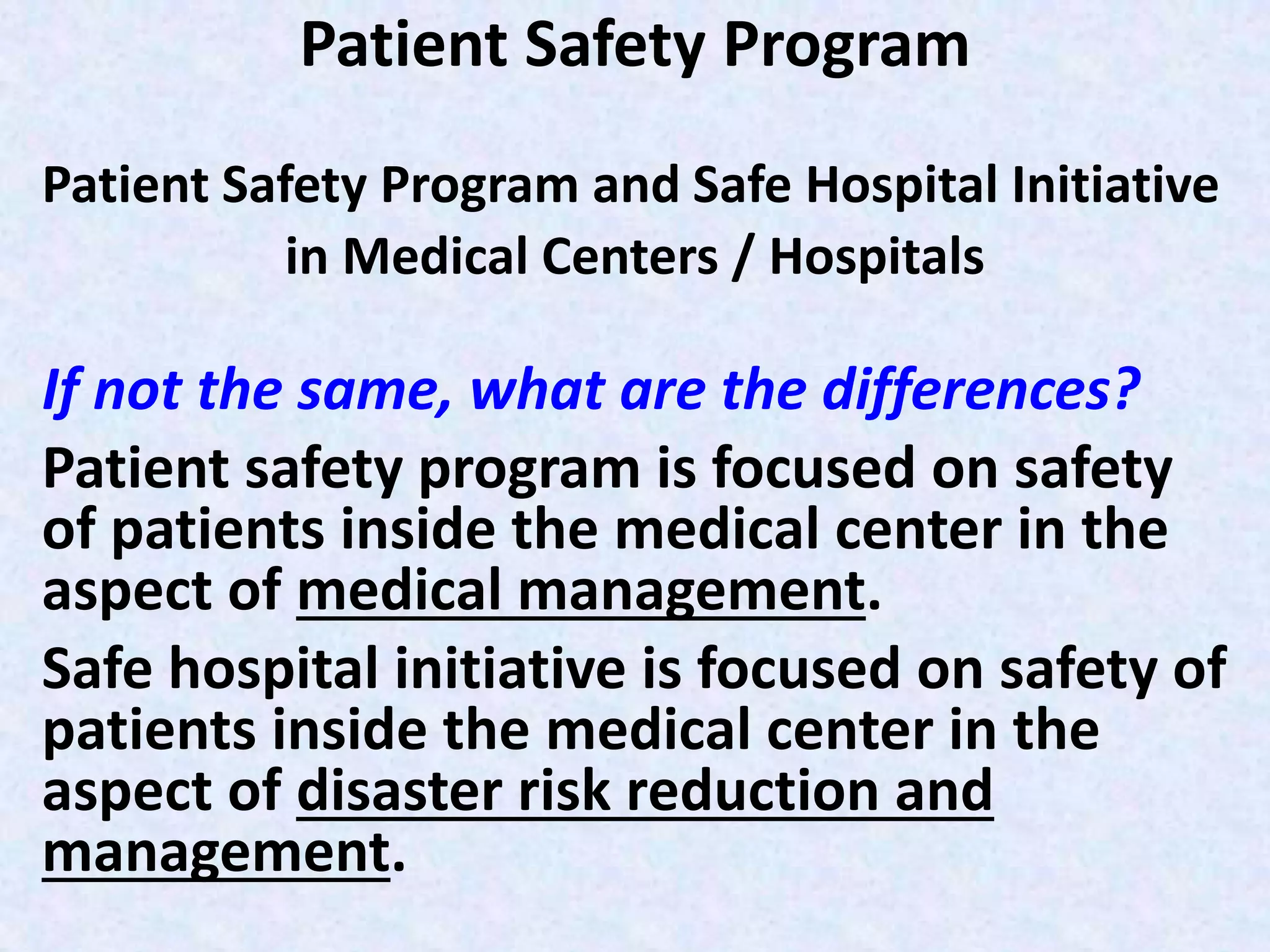 Patient Safety Management - 20150406 | PPT