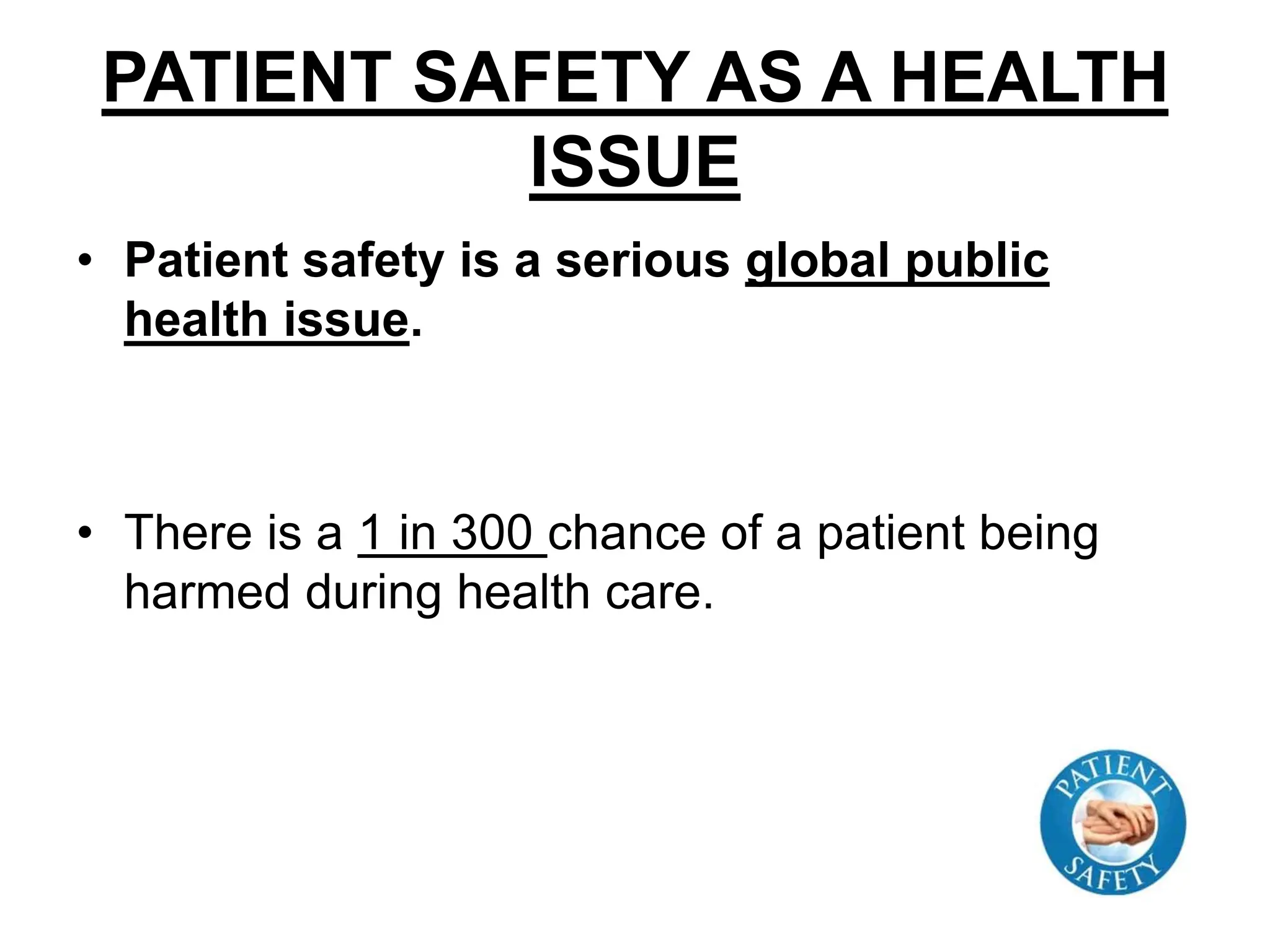 PATIENT SAFETY in hospital settings for better patient care | PPTX