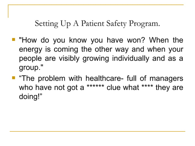 Patient Safety Program | PPT