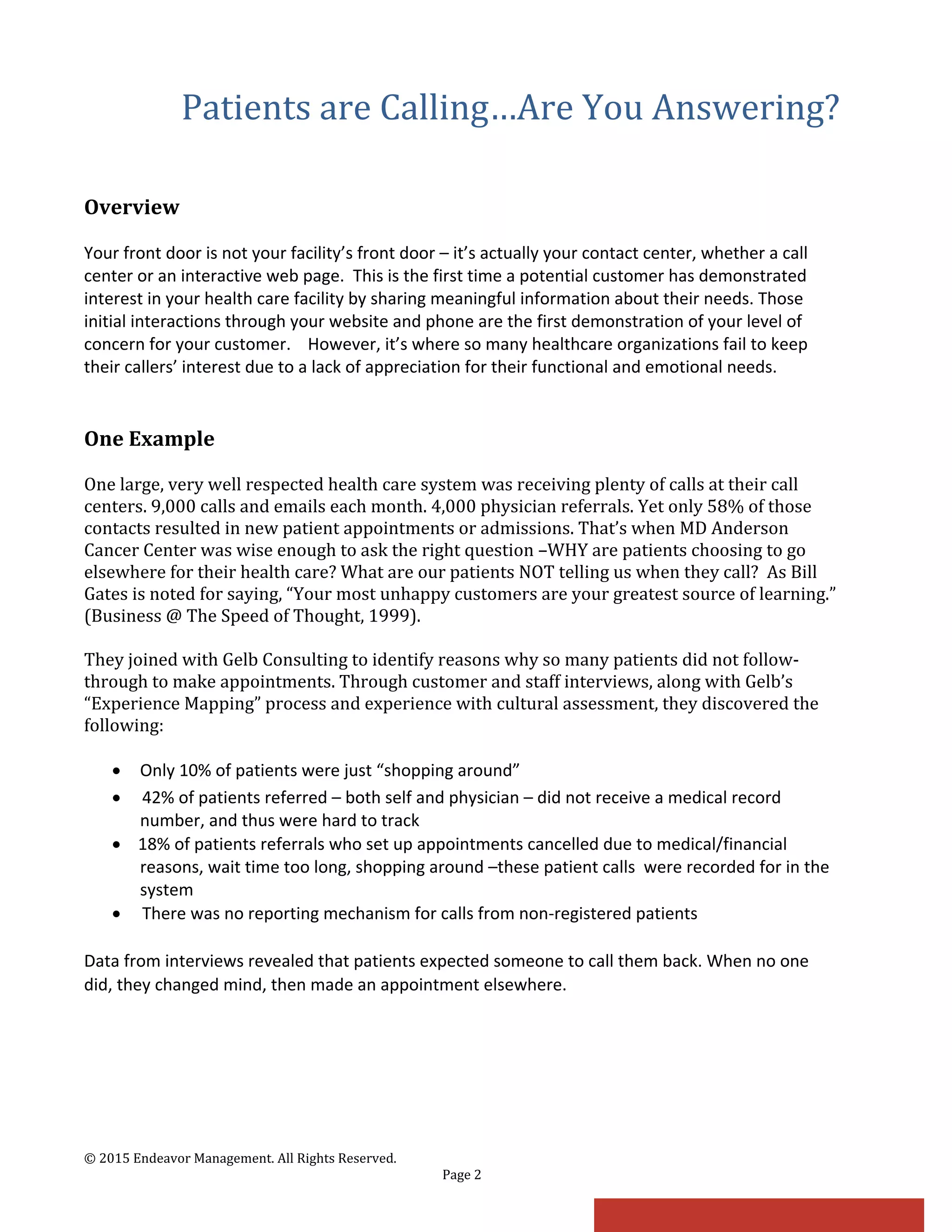 Patients are calling are you answering | PDF