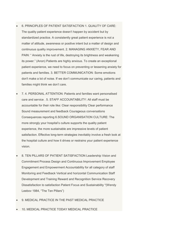 Patient satisfaction ppt | DOCX