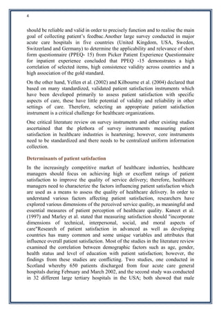 Patient Satisfaction Survey as a Tool Towards Quality Improvement by Dr ...