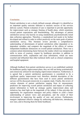 Patient Satisfaction Survey as a Tool Towards Quality Improvement by Dr ...