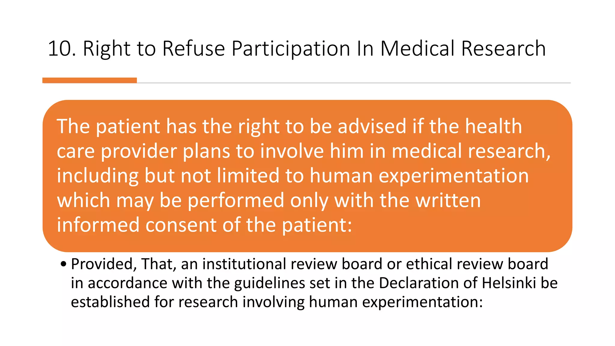PATIENTS BILL OF RIGHTS | PPTX