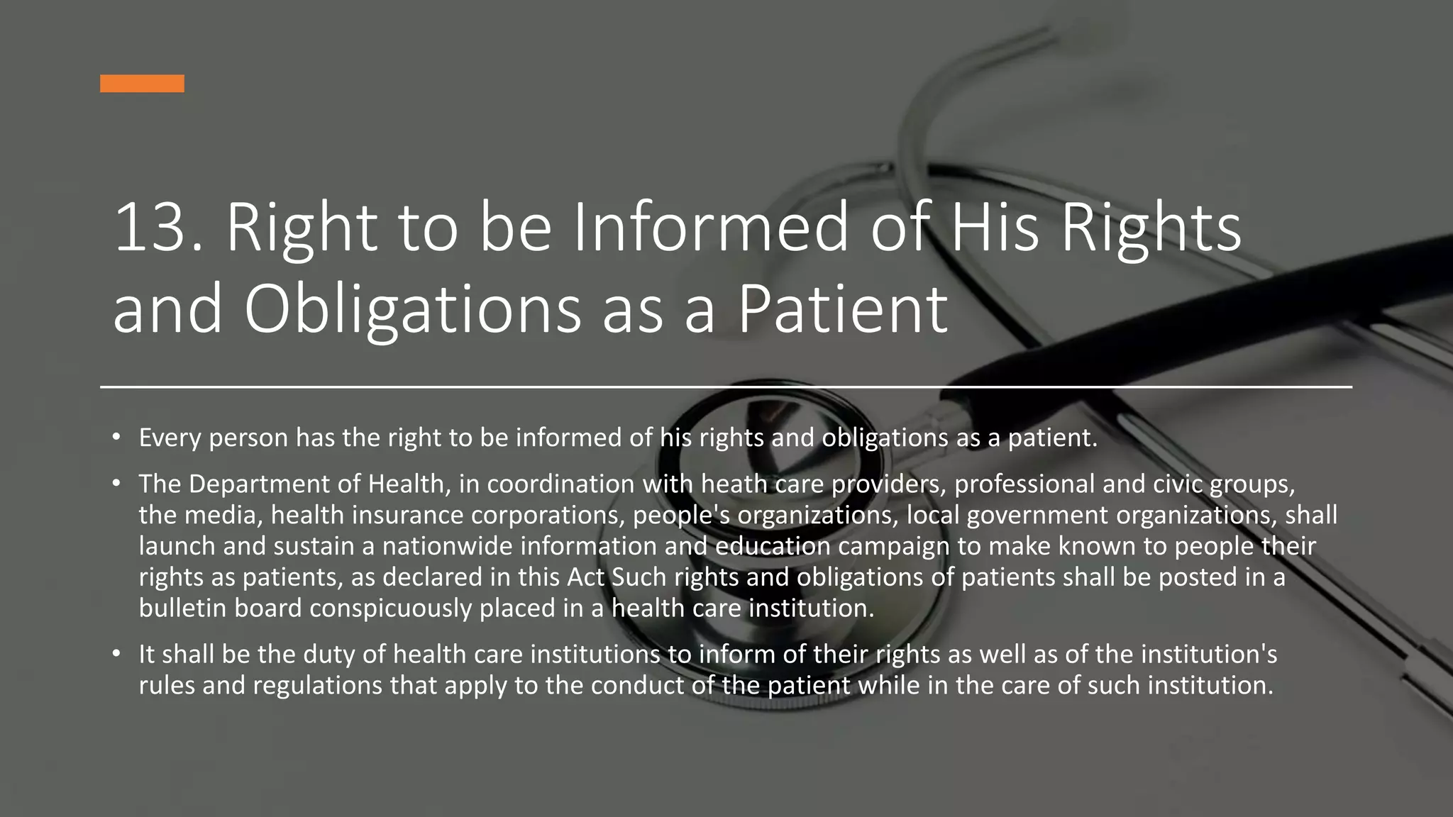 PATIENTS BILL OF RIGHTS | PPTX