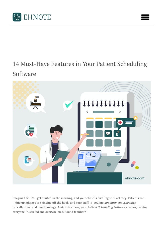 14 Must-Have Features in Your Patient Scheduling Software | PDF
