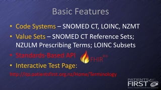 Patients First Terminology Services: A Brief Introduction for Developers | PPT