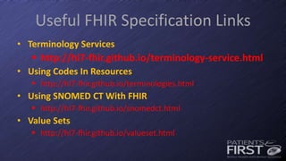 Patients First Terminology Services: A Brief Introduction for Developers | PPT