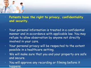 Patient’s right | PPT | First Aid | Injuries