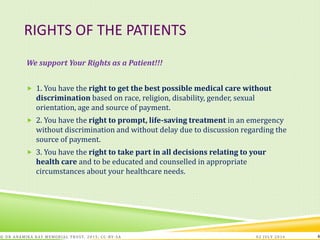 Patients' rights and responsibilities | PPTX