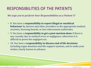 Patients' rights and responsibilities | PPTX