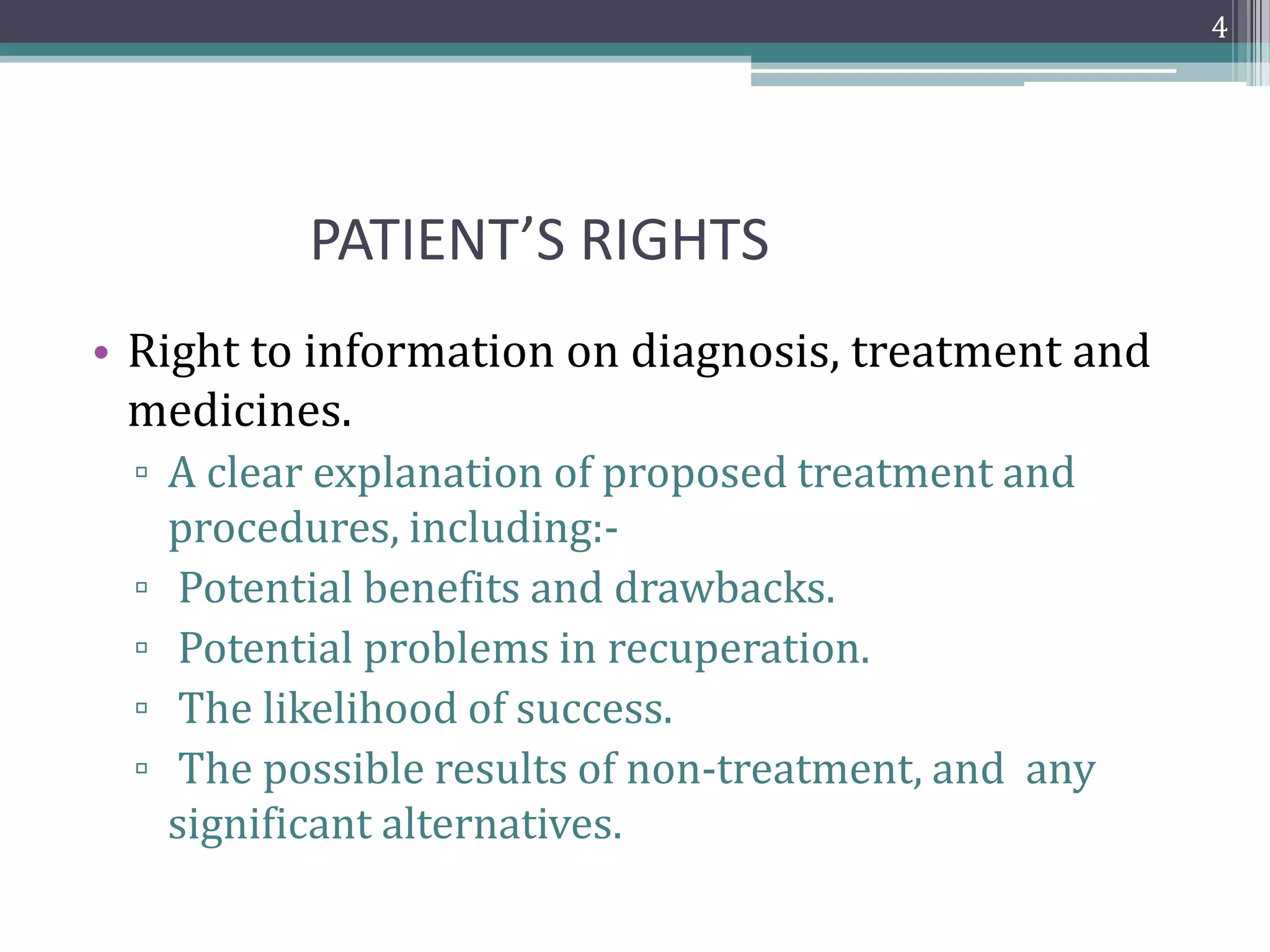 Patients rights and responsibilities | PPTX