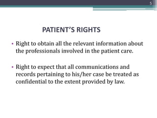 Patients rights and responsibilities | PPTX