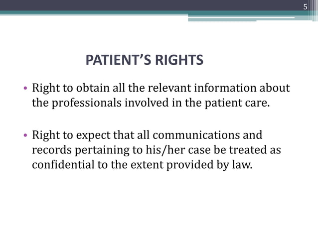 Patients rights and responsibilities | PPTX | Medical Health
