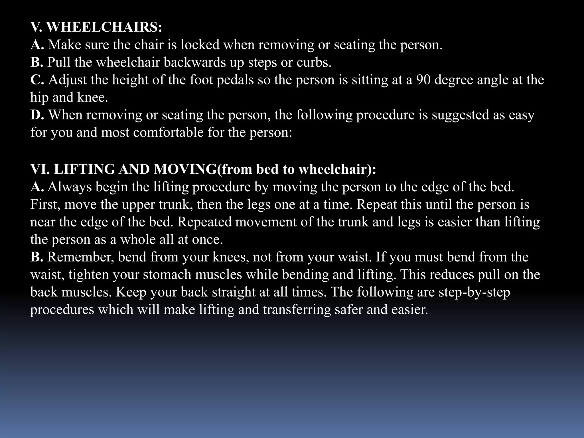 Patients safety transfers and lifting | PPTX