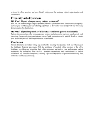Patient Statements Medical Billing Services USA .pdf | Health Insurance ...