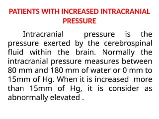 PATIENTS WITH INCREASED INTRACRANIAL PRESSIRE.pptx