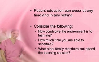 Patient teaching | PPTX
