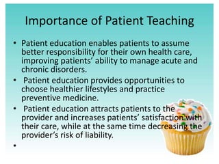 Patient teaching | PPTX