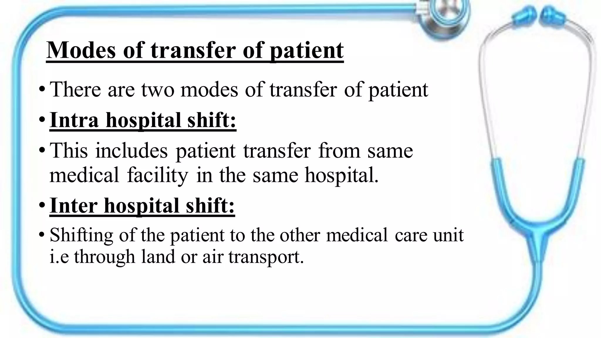 Patient transfer presentation | PDF