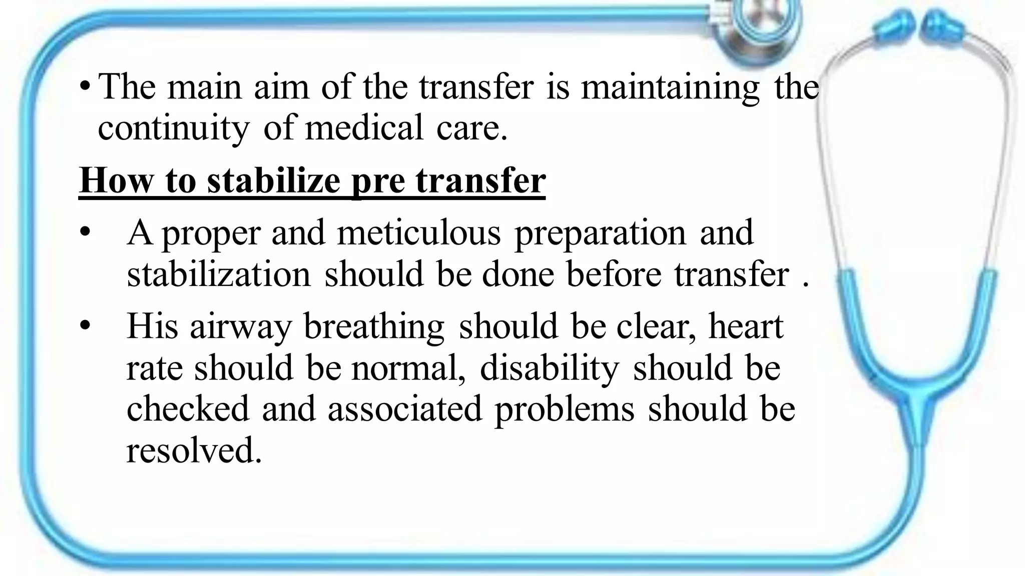 Patient transfer presentation | PDF